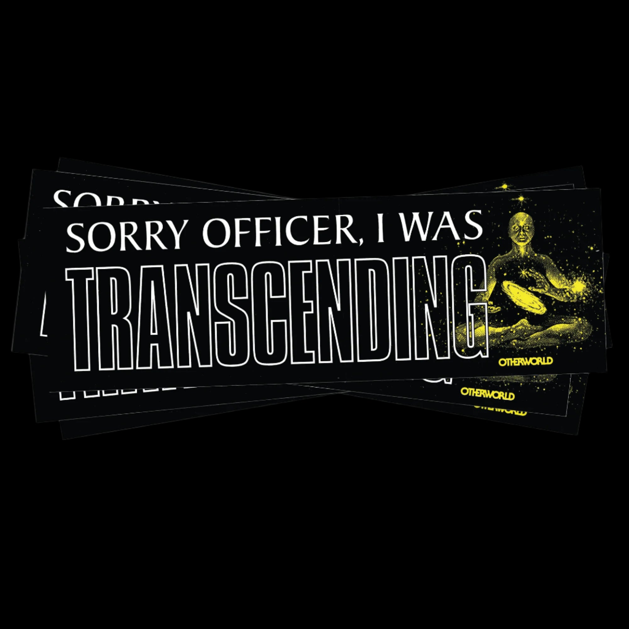 Sorry Officer I Was Transcending Sticker – Otherworld
